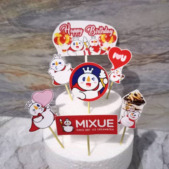 Topper Ulang Tahun Mixue / Topper Cake Mixue | Lazada Indonesia Topper Ulang Tahun Mixue / Topper Cake Mixue | Lazada Indonesia