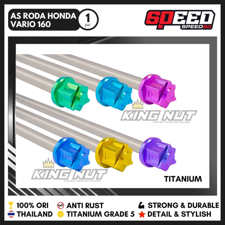 Baut As Roda Honda Vario 160 Baut Titanium Grade 5 Thailand King Nut ...