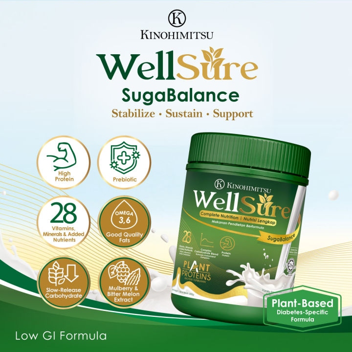 [New Launch] Kinohimitsu Wellsure SugaBalance 850g (Plant Proteins ...