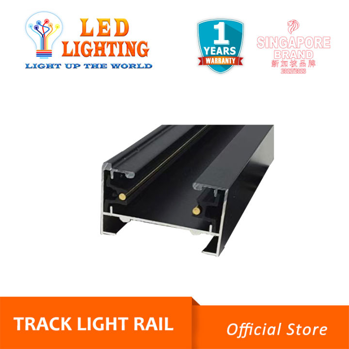 Track Light Rail for Track Light 1M 1.5M 2M 3M 2 Wire Track Light Black ...