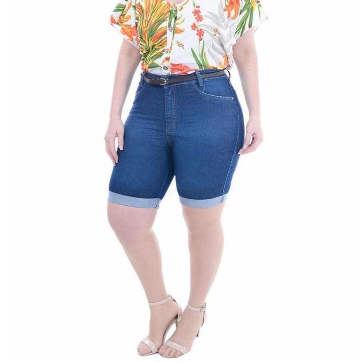 PLUS SIZE Denim Tokong Short for Ladies Size 32-42 (A) | Lazada PH