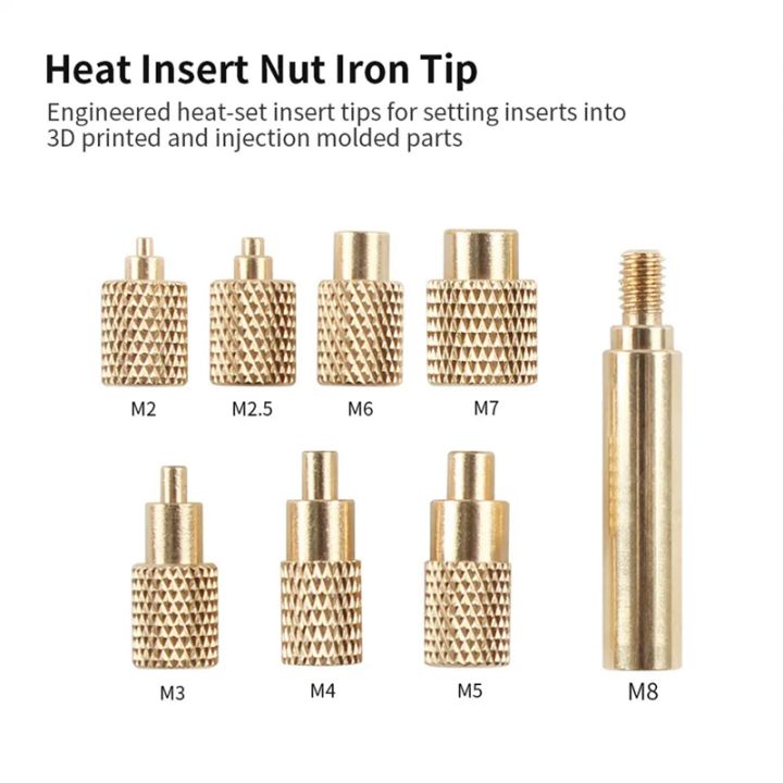 Heat Insert Nut Iron Tip TS100 Soldering Iron Tip Insert Gold & Silver ...