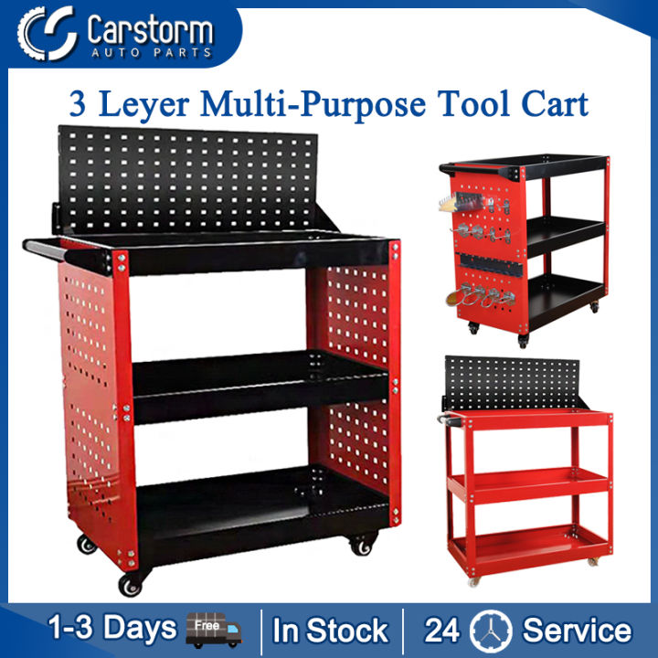 3 Layer Tool Hand Carts Heavy Mechanical Workshop Tool Storage Cart ...