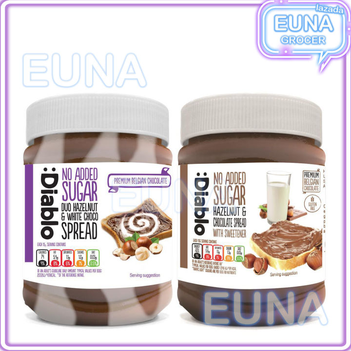 Diablo Hazelnut Chocolate /Duo Hazelnut & White Chocolate Spread (No ...