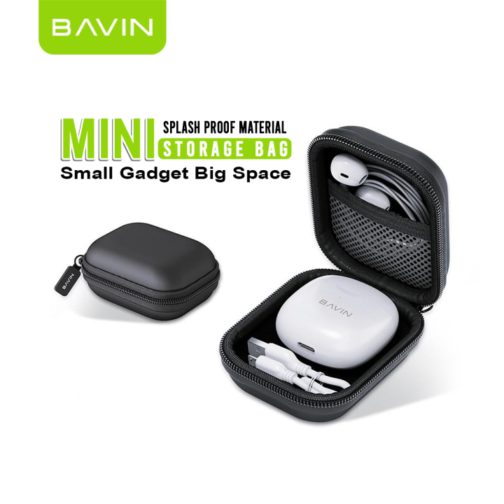 BAVIN BE08 Mini Storage Bag for Mobile Accessories Cables, Chargers ...