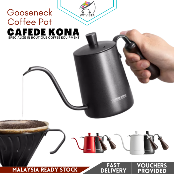 CAFEDE KONA Gooseneck Coffee Pot Long Spout Coffee Maker Pour Over ...