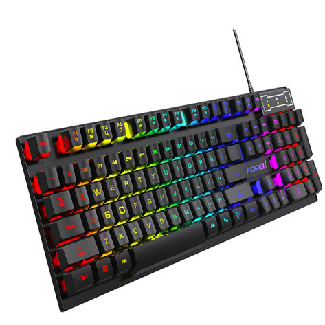 Colorful Crack Led Illuminated Backlit Usb Wired Pc Rainbow Gaming ...