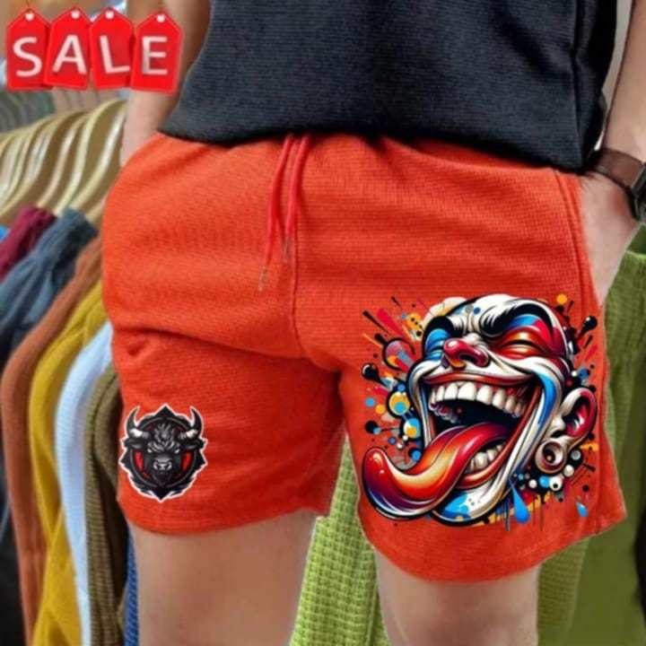 DTF CLOWNTONGUE LOGO Waffle Fabric Shorts for Men | Lazada PH