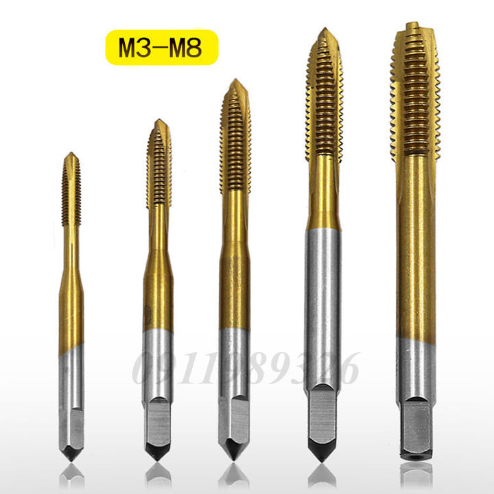 Mũi khoan taro ren - Mũi taro ren trong M3-M8 phủ Titanium - mũi khoan tạo ren | Lazada.vn