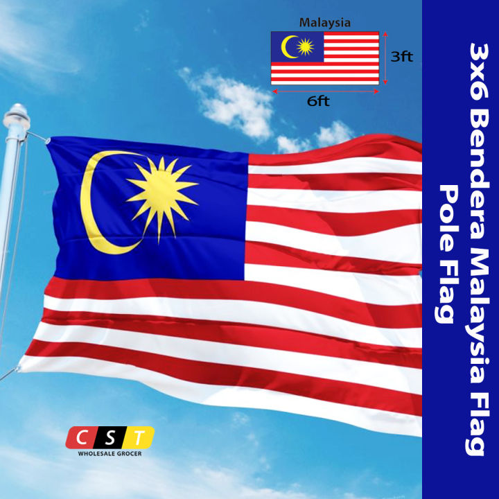 Bendera Malaysia Flag 3X6 (90cm X 180cm) | Lazada