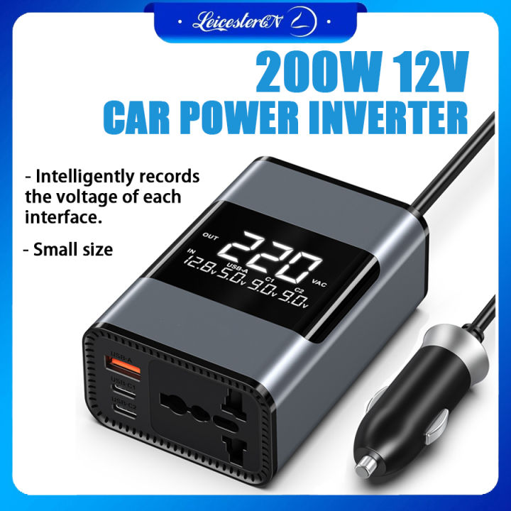 LST 200W Car Power Inverter 220V Converter DC 12V to AC220V Car Fast ...