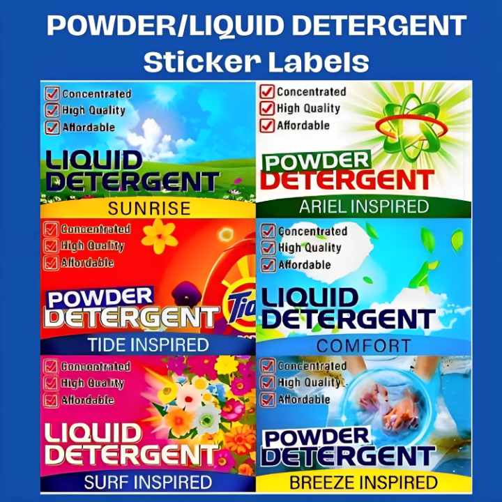 POWDER/LIQUID DETERGENT STICKER LABEL (For Customized Labels PM US ...