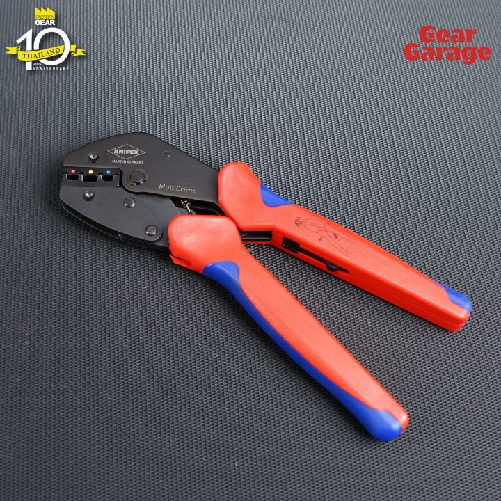 คีมย้ำ KNIPEX NO.97 33 02 Crimping Pliers With Quick Changer Magazine (250mm.) Factory Gear By ...