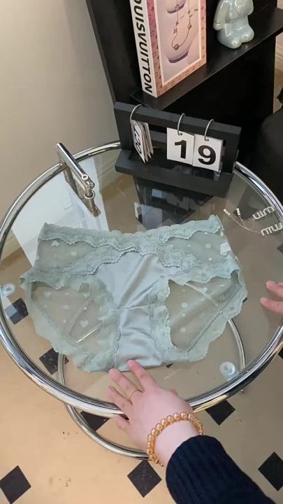 FE กางเกงในลูกไม้สไตล์ฝรั่งเศสสำหรับผู้หญิง Pure Desire ผ้าซาตินรักปัก ...