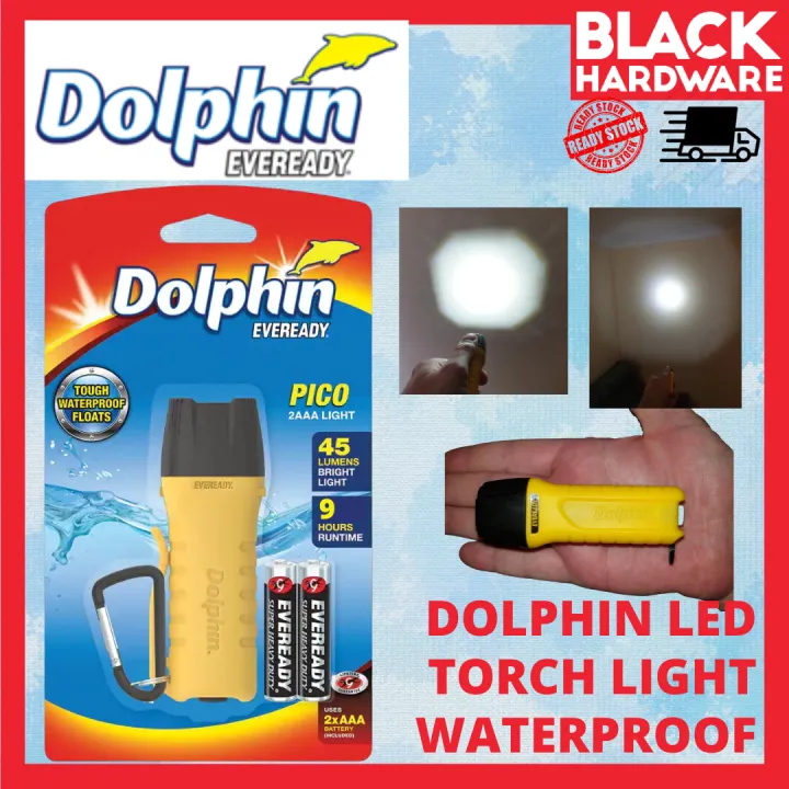 Black Hardware EVEREADY DOLPHIN Waterproof LED Mini Torch Light Bareti ...