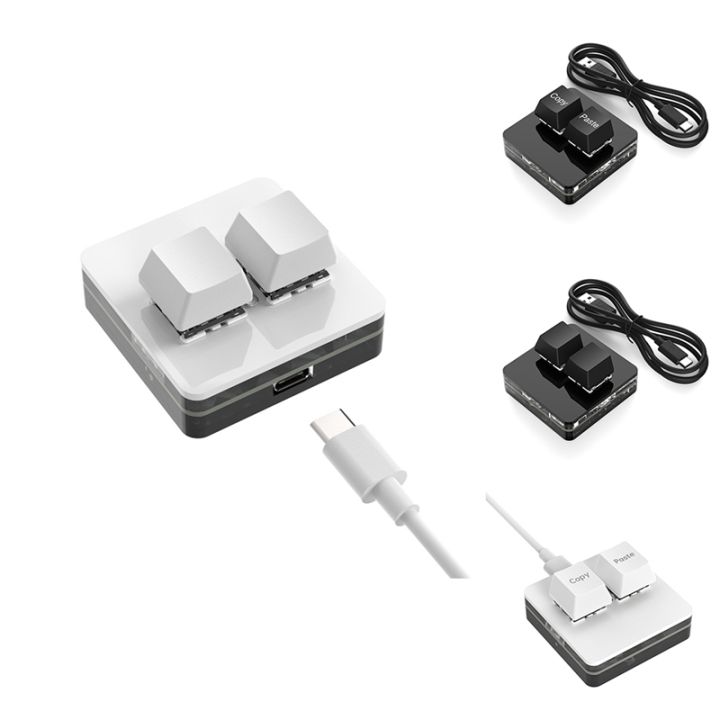 (FSGU) Custom Mini Keyboard 2 Key RGB Macro OSU Keypad Programmable Mechanical Keyboard for ...