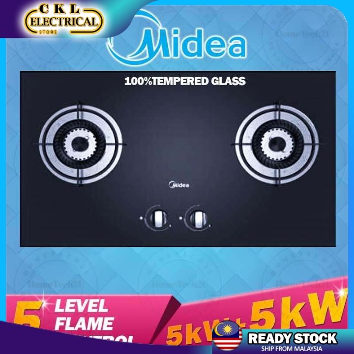 MIDEA Gas Cooker Tempered Glass Hob MGH-76Q60A built in with Safety ...