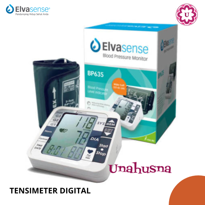 Elvasense Alat Cek Tensi Tensimeter Monitor Tekanan Darah Digital ...