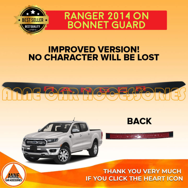 Hood Lip Bonnet Guard for Ford Ranger T6 T7 T8 Wildtrak Raptor 2012 ...