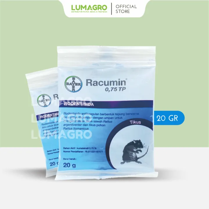 Rodentisida Racumin 20gr Kumatetralil Pembasmi Hama Pengerat Obat Tikus ...