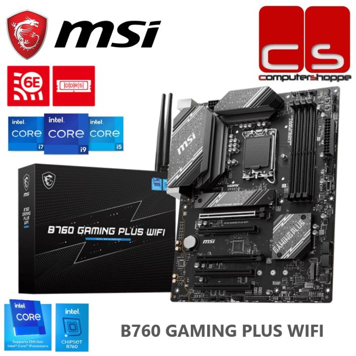 MSI B760 GAMING PLUS WIFI ATX Gaming Motherboard + Intel 14th Gen ...