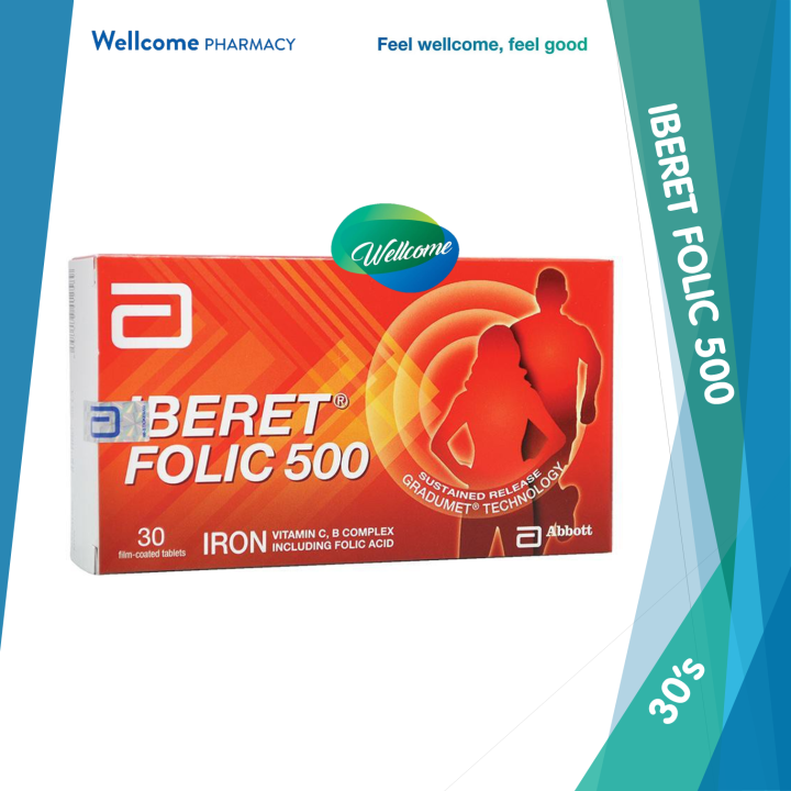 Abbott Iberet Folic 500 Tablet - 30's | Lazada