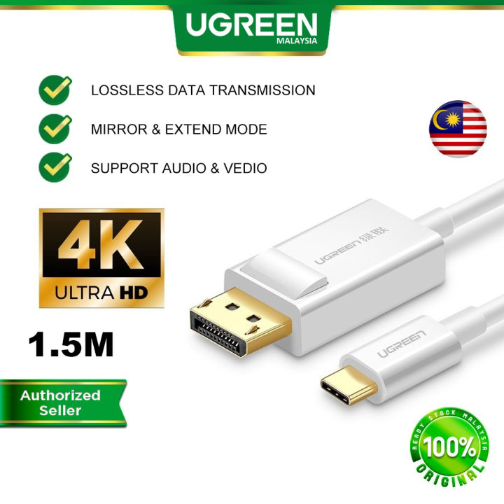 UGREEN USB Type C To Display Port Cable Converter 4K 60 Hz Ultra HD ...