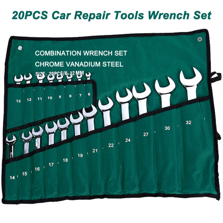 Heavy Duty 20PCS Combination Wrench Tools Set Original 6 to 32 Car ...