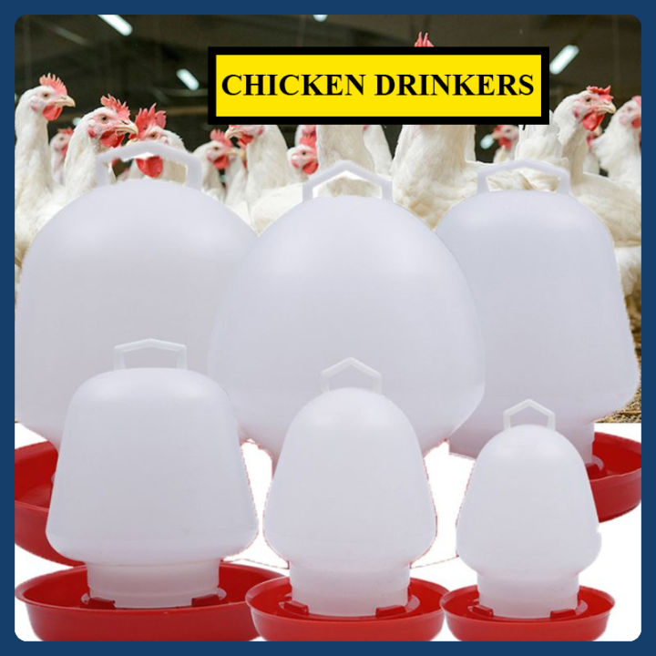 Plastic Poultry Drinker Chick Waterer Hanging Chicken Water Feeder ...