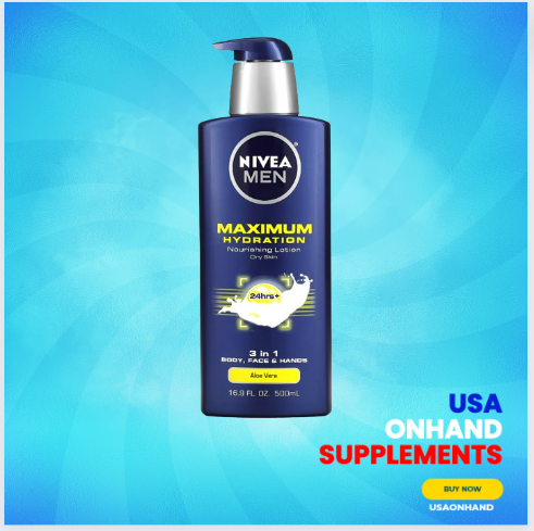 USAOnhand| Nivea, Men, Maximum Hydration, 3-in-1 Nourishing Lotion ...