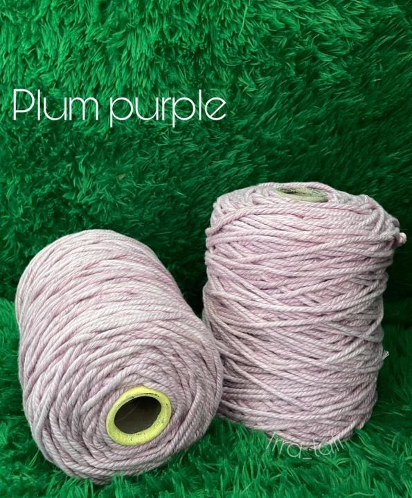 Tali Katun Macrame / Makrame Premium 4 mm 1 Kg Warna Plum Purple - ZI ...