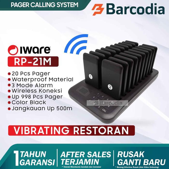 20CALL MESIN ANTRIAN WIRELESS PAGER SYSTEM UTK ALARM RESTORAN/CAFE ...