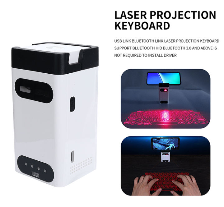 Virtual Laser Keyboard Bluetooth Wireless Projector Phone Keyboard For ...