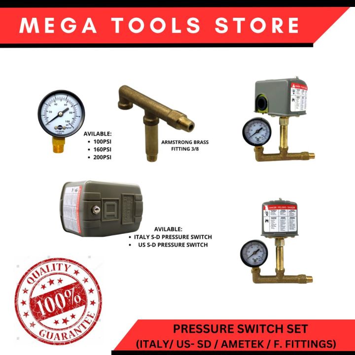 PRESSURE SWITCH SET (ITALY / US SD- PRESSURE SWITCH / AMETEK PSI /F ...