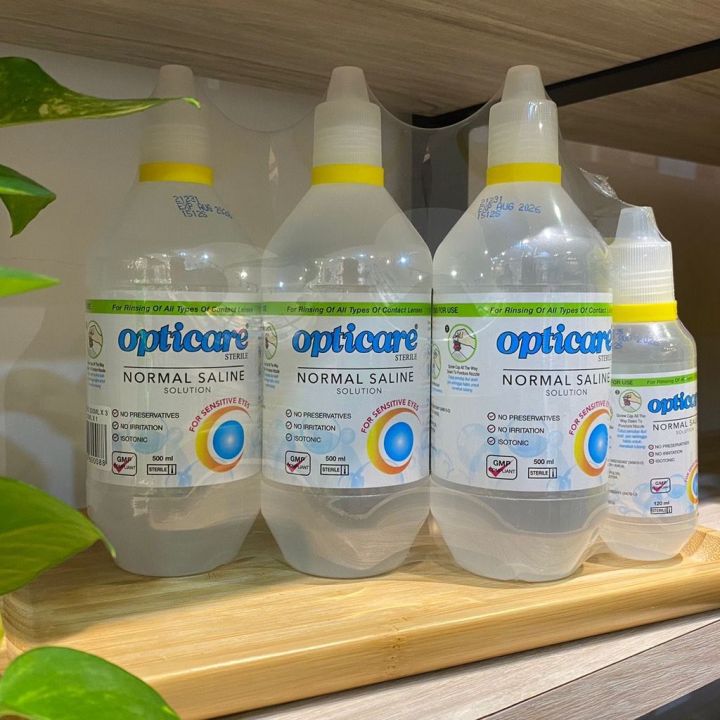 OPTICARE NORMAL SALINE 3X500ML / 2x120ML | Lazada
