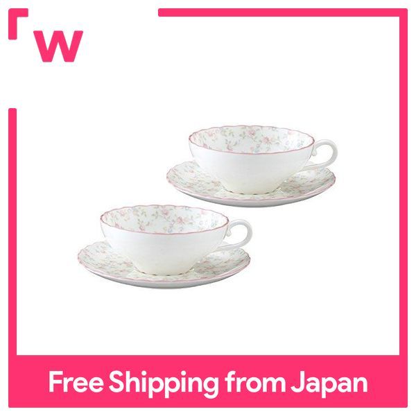 Noritake Tea Cup & Saucer (Pair Set) 180cc Cutie Rose Microwave Oven 2 ...