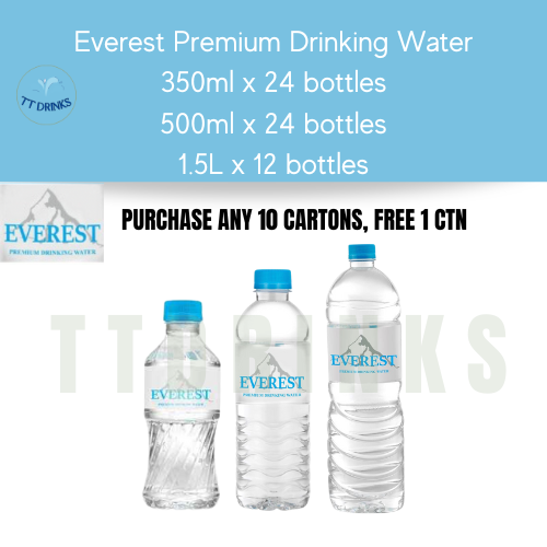 Everest Premium Drinking Water 350mlx24btls / 500mlx24btls / 1 ...