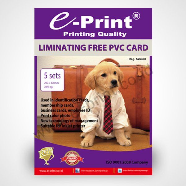 Kertas PVC ID Card Eprint 5 set / Laminating Free PVC Card / Kartu ATM ...