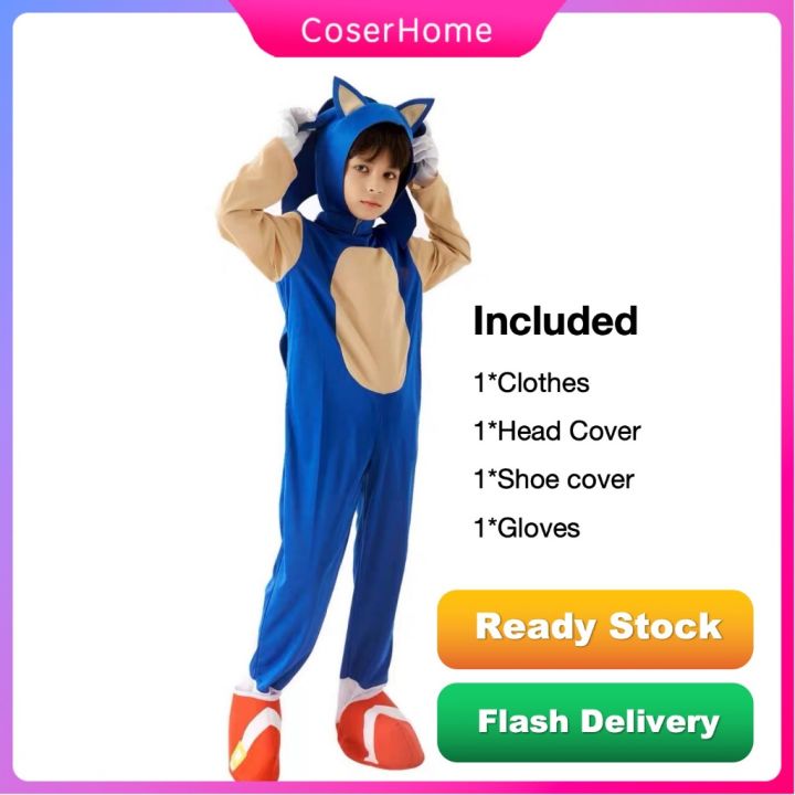 Sonic costume for kids boy girl Sonic costume full set Sonic the ...