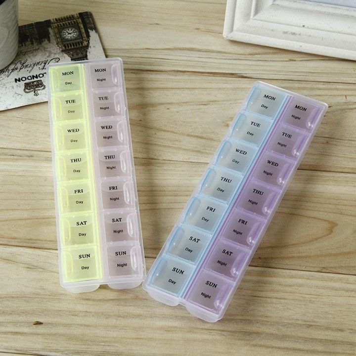7 days a week pill box 14 grid pill box | Lazada PH