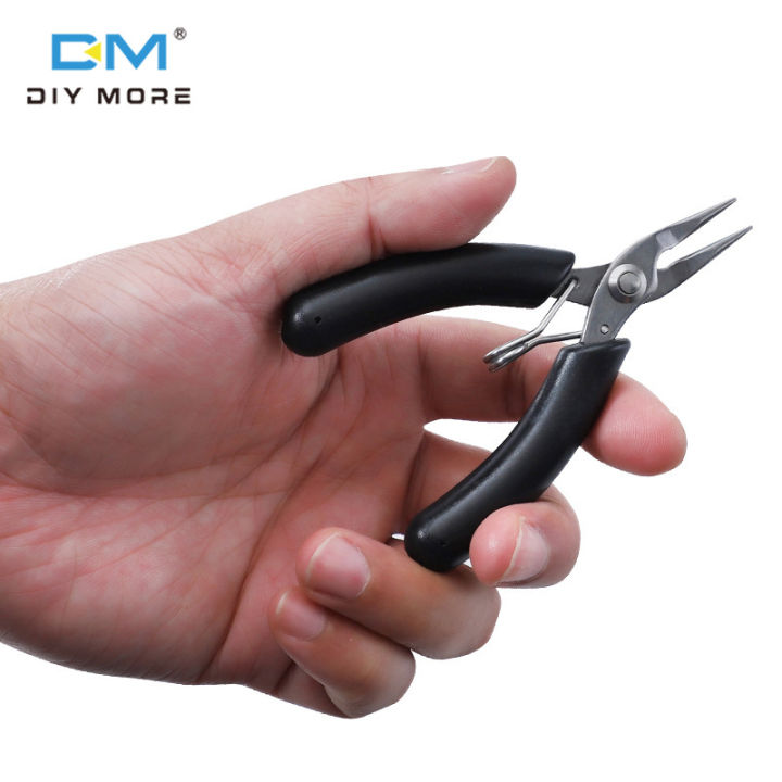 diymore 4 Inch Mini Pliers Diagonal Pliers Bent Needle Nipper Nose ...