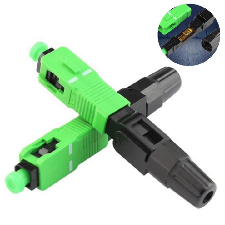 Sporter 10pcs Single-Mode Fiber Optic SC APC Quick Fast Field Assembly ...