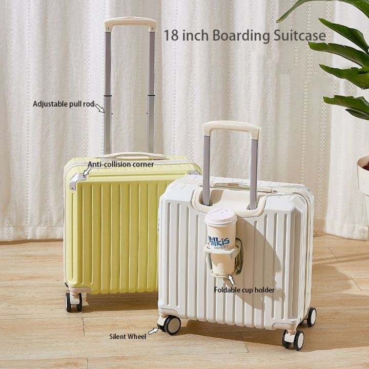 FRKJU Cup Holder 18 Inch Boarding Case Square Carry on Travel Luggage ...