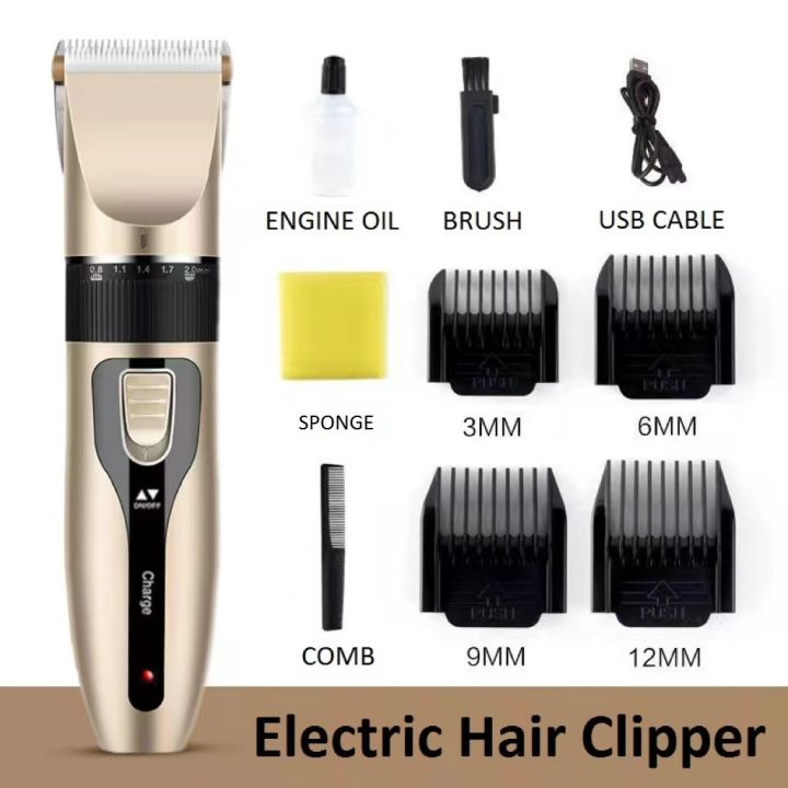Hair Trimmer Quiet Hair Clippers Cordless Rechargeable Razor ...