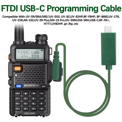 Singapore stock! New chip ABBREE Walkie Talkie FTDI Type-C USB-C ...