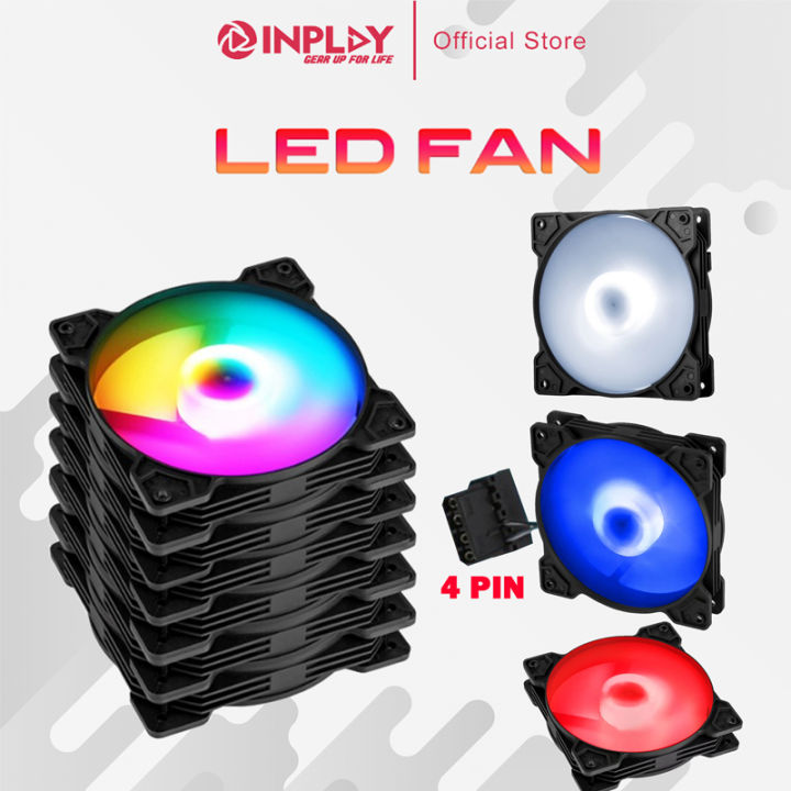 Inplay M05 120MM RGB/White/Blue/Red LED Case Fan 4 Pin For PC Case ...
