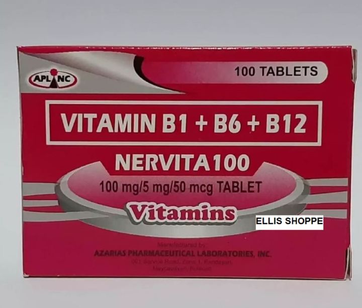 Nervita Vitamin B Complex Box of 100 Tablets | Lazada PH