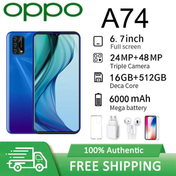 OPPO A74 phone hd ultra thin 6.7inch 6000mAh Android smartphone 5G Wifi ...