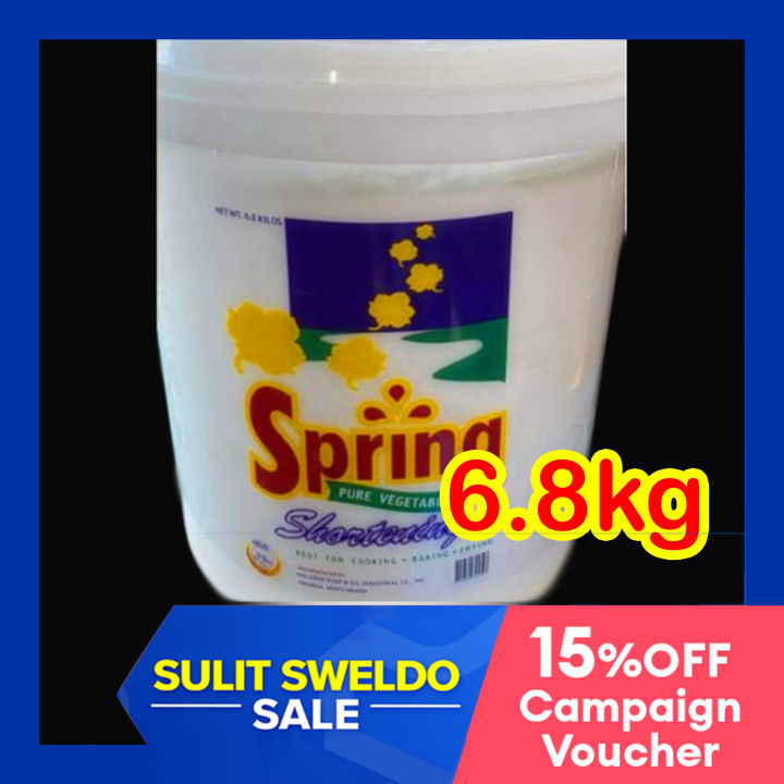 6.8kg SPRING Vegetable SHORTENING for Baking Lard Halal Keto Lauric ...
