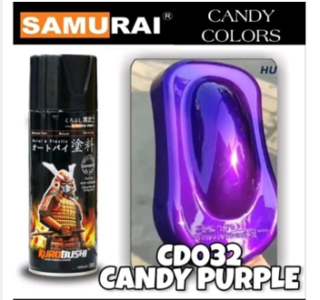 Samurai Spray Paint CD032 Candy Purple Color 400ml | Lazada PH